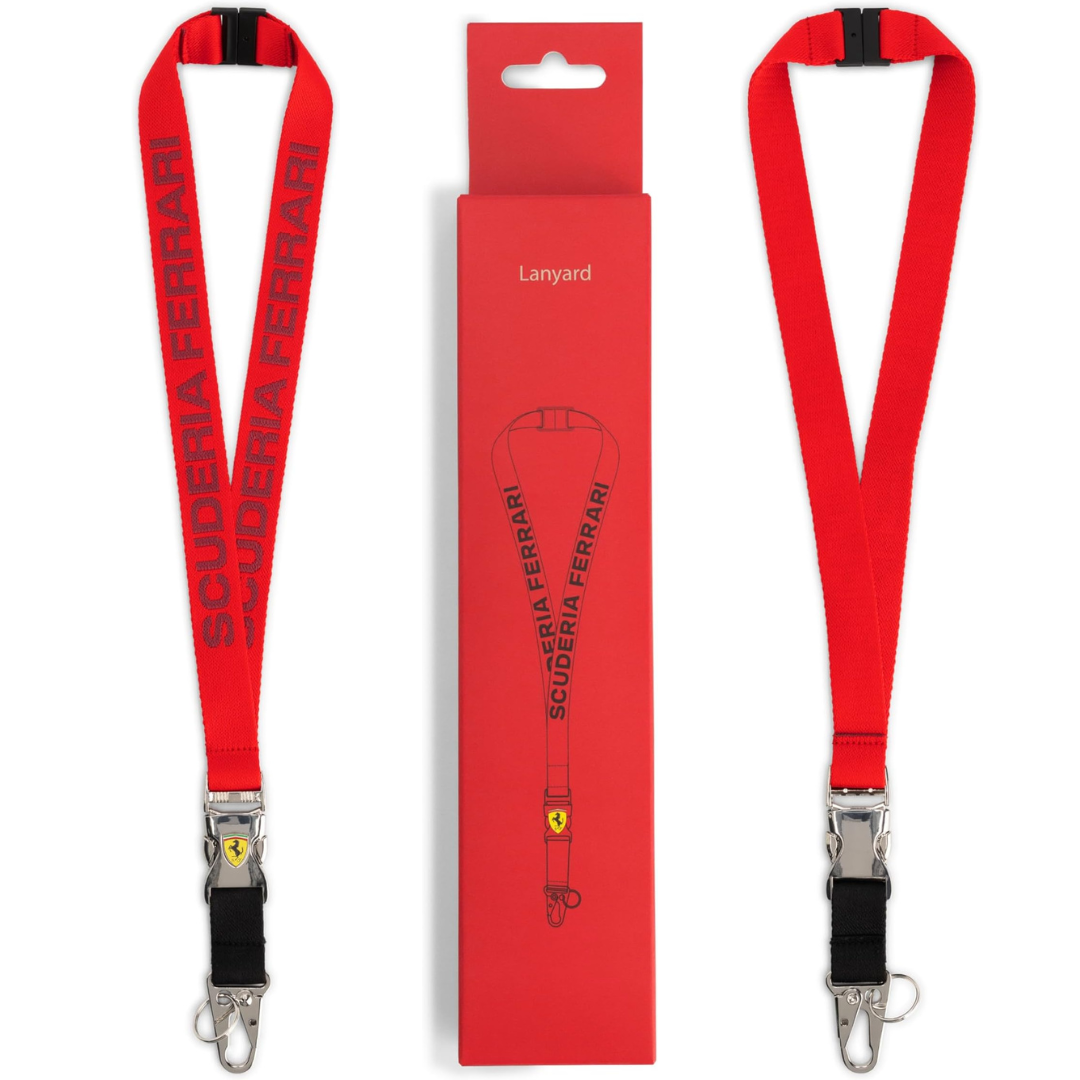 Lanyard Ferrari Scuderia Rojo | Porta Gafete Oficial con Logo – Pitshop
